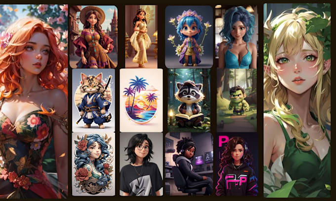 Create custom ai art, anime character realistic character using ai ...