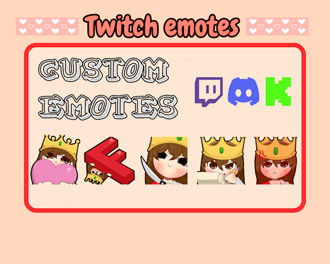 Create custom twitch emotes by Yahirccs | Fiverr
