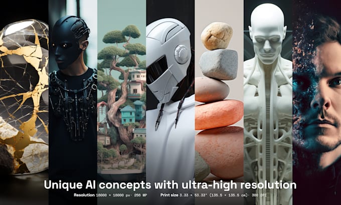 Unique ai art upscale to 16k 135cm 300dpi print resolution by Ux ...