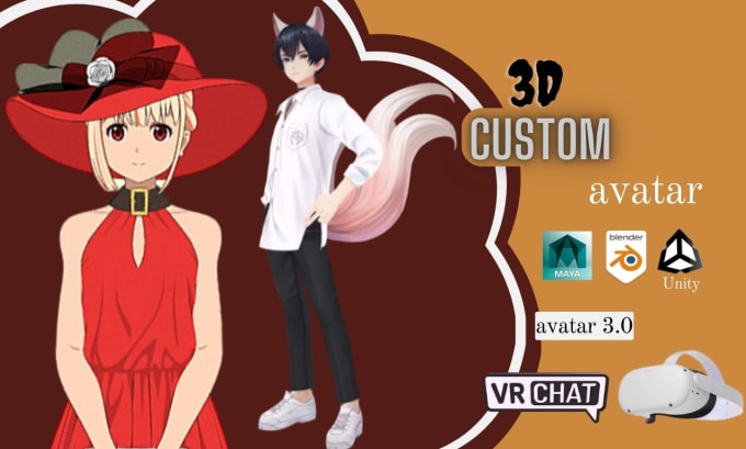 Create Custom Vrchat Avatar Nsfw Furry Fursonal Vrc 3d Anime Model Vr