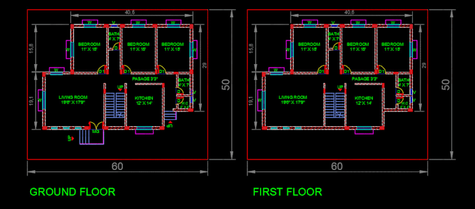 House plan elevation isometric by Mursalinyasin | Fiverr