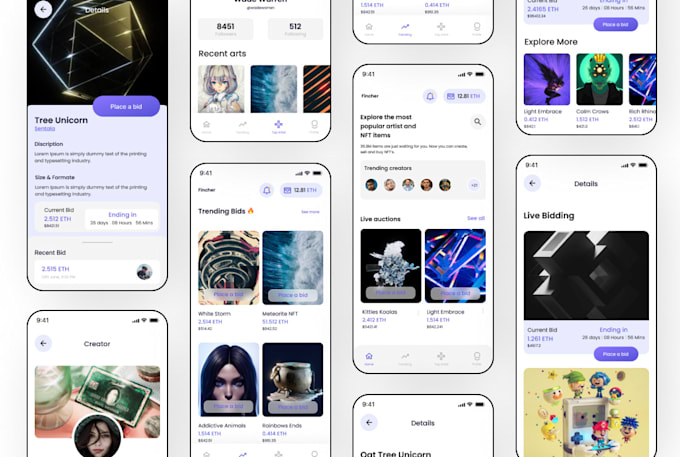Do mobile app ui ux design or mobile app ui design in figma by Ui_squad ...