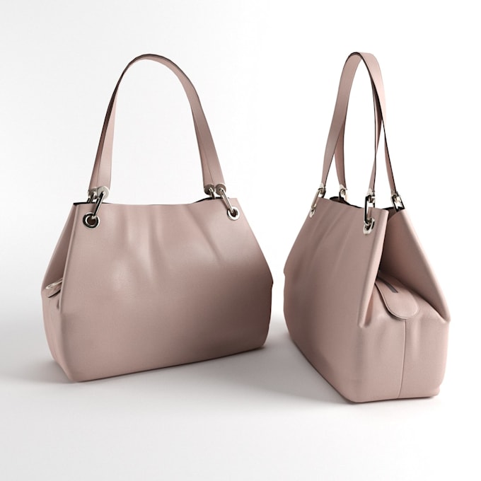 Creates photorealistic 3d bag animation, bag design, handbag, tote bag ...