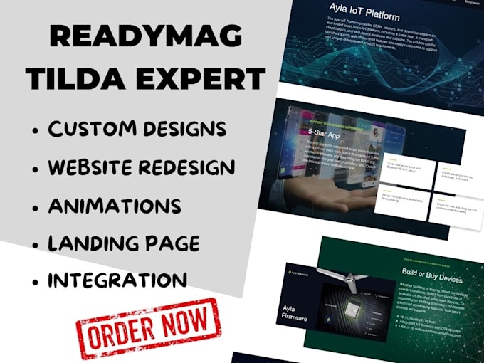 Design website animations layouts landing page on readymag tilda by Man_fortunate | Fiverr