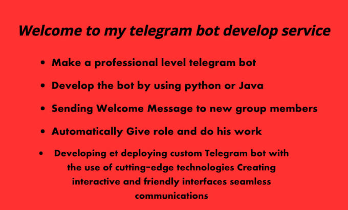 Develop Telegram Bot Using Python And Java By Msttowhida Fiverr 2594