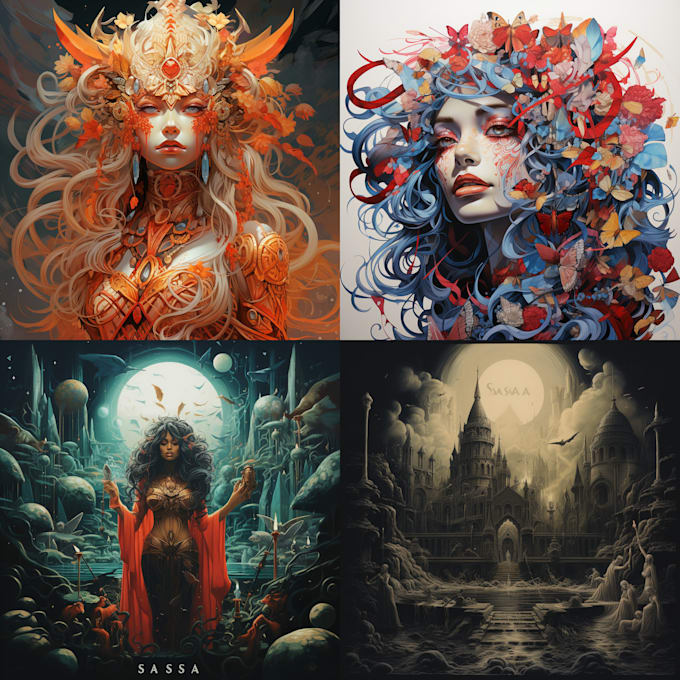 Create concept art using midjourney ai by Rcynoinctbuno | Fiverr