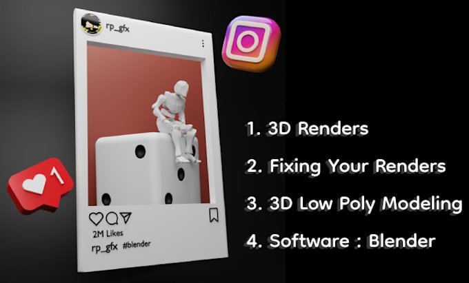 Create 3d models and render your projects using blender by Saifrehman906 | Fiverr