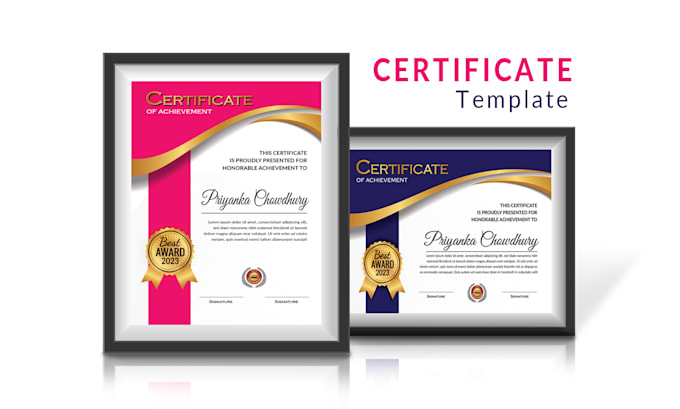 Craft unique certificate designs that stand out by Shikni | Fiverr
