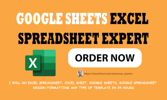 Do google sheets expert excel spreadsheet formatting excel sheet by Tamanna_easmin7 | Fiverr