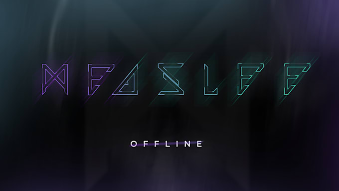Twitch neon offline banner by Meoslee | Fiverr