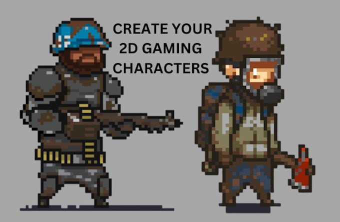 Create 2d gaming character sprite sheet of your choice by Alex_carter12 ...