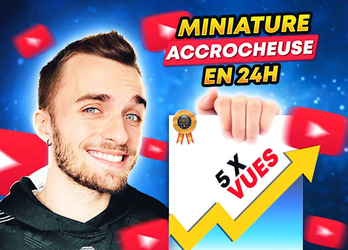 Make amazing youtube thumbnail in 24 hours by Sarhane10 | Fiverr