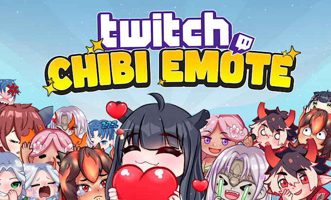 Make Cute Chibi Twitch Emotes And Badges For Twitch Kick Discord And