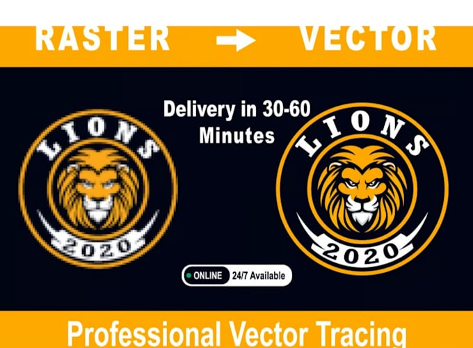 Professional logo vector tracing by Dizinhq | Fiverr