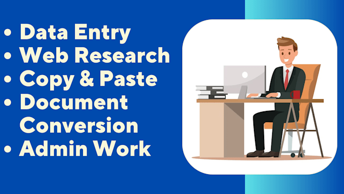 Do data entry typing work and admin work by Kasunv853 | Fiverr
