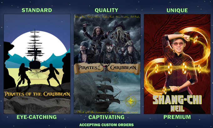 Create unique, artistic, quality posters by Neilartz | Fiverr