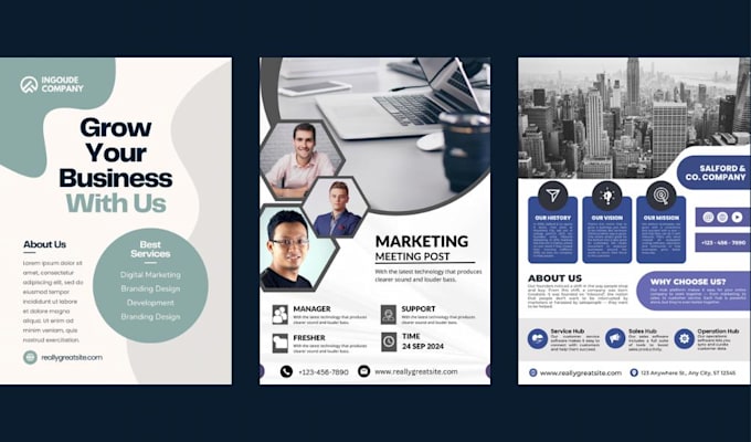 Design an awesome flyer, business card by Farahgraphix | Fiverr