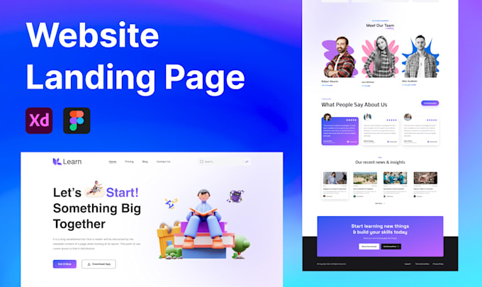 Design web landing pages ui ux design in figma by Itz_sumon | Fiverr