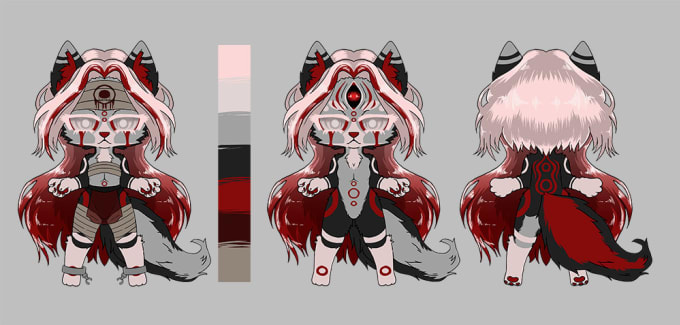 Do chibi sheet reference for furry art by Cattoart | Fiverr
