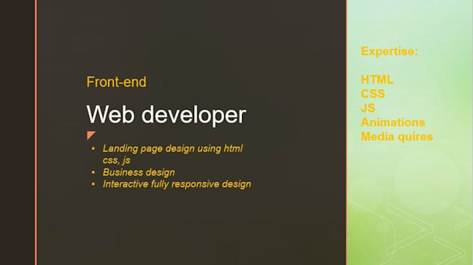 Create a responsive landing page website in html, css, js by Irsa_developer | Fiverr