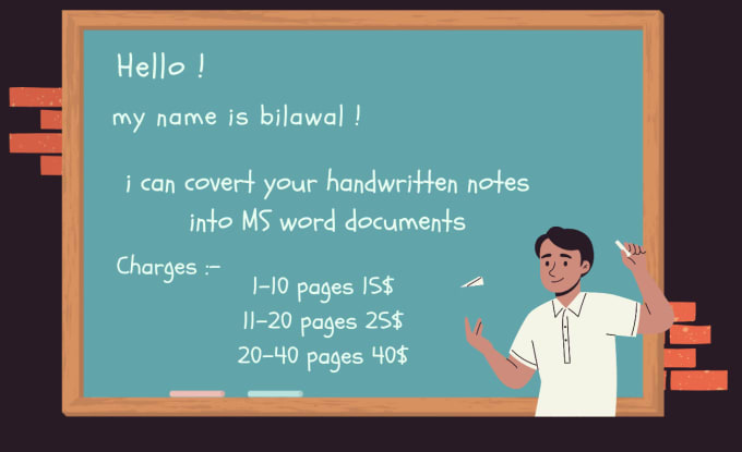 Convert handwritten notes into ms word or pdf by Malikbilwal | Fiverr Convert handwritten notes into ms word or pdf by Malikbilwal | Fiverr