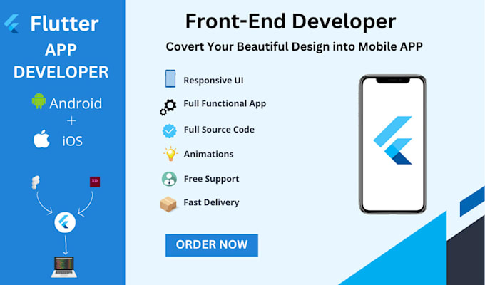 Convert adobe xd or figma ui to flutter code by Ta_power | Fiverr