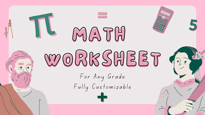 Design custom maths worksheets for you by Taahajan2000 | Fiverr