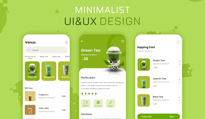 Create professional minimalist mobile apps and web ui design by Shelley ...