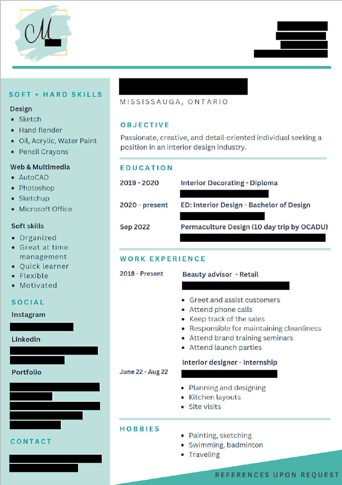 Create a professional yet appealing resume for you by Manahilzafar | Fiverr