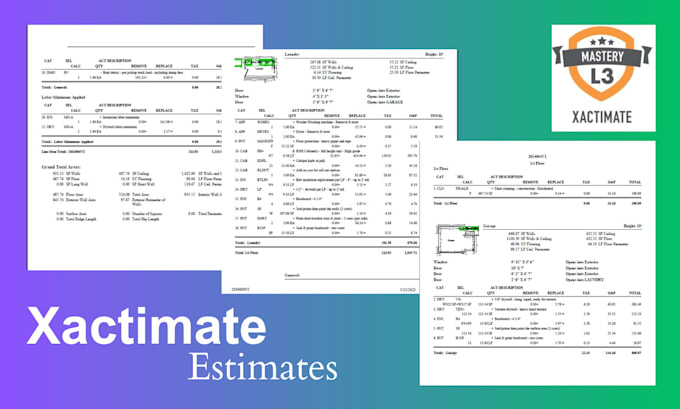 Create xactimate estimate for your insurance claim by Faraanyousf | Fiverr