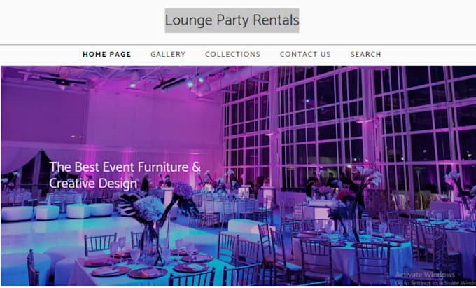 Design party rental website, 360, photo booth rental website by Mason ...
