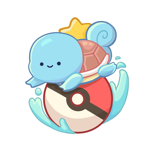 Draw you cute cool cartoon style pokemon cell shading by Cindymettana ...