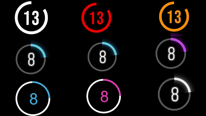 Create workout countdown timer with alpha format by Mdnurealjubyed | Fiverr