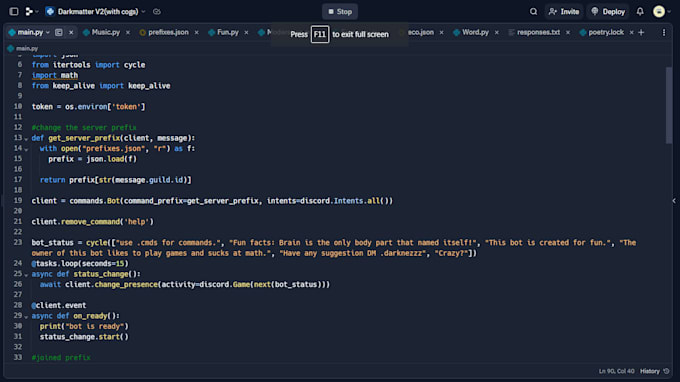 Make your own custom discord bot for your server by X_darknezzz_ | Fiverr