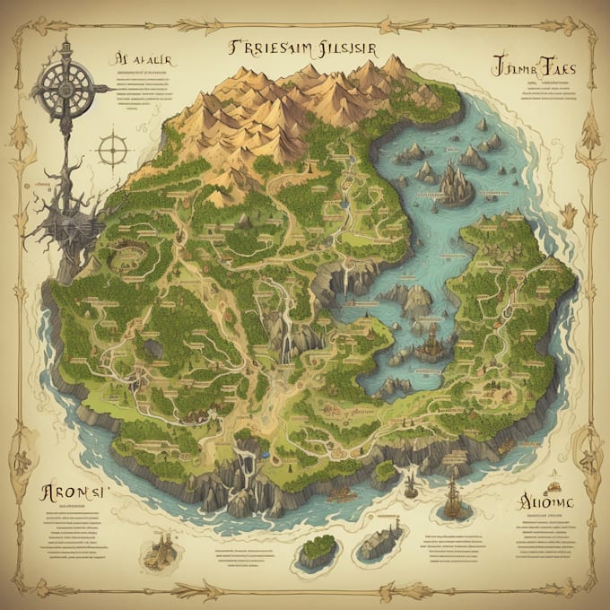 Create custom fantasy maps for you by Skupoum | Fiverr