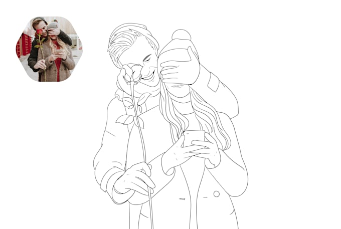 Draw custom line drawing from photo by Ellalinedrawing | Fiverr