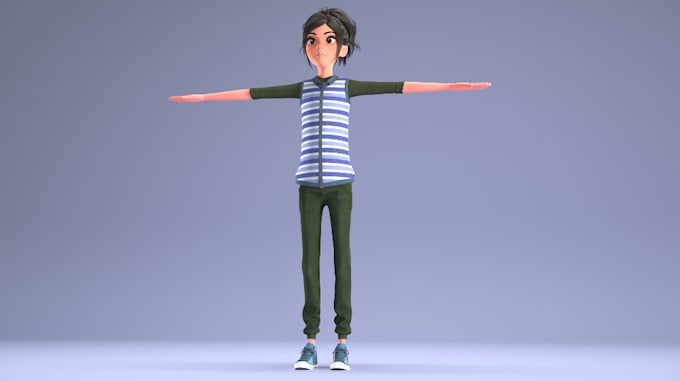 3d character modeling, human character, character rigging, game ...