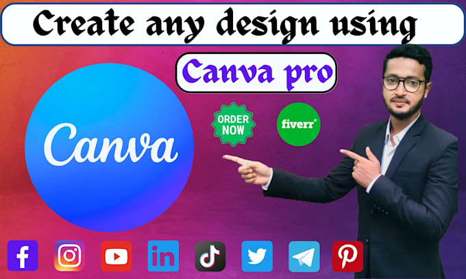 Create any design using canva pro by Labu__pro | Fiverr