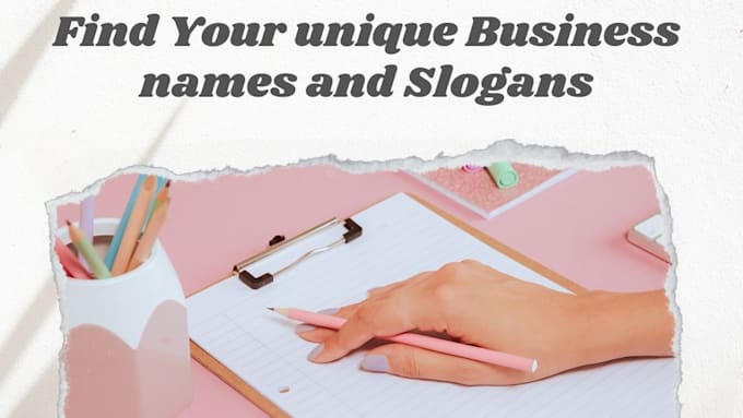 Create unique and eye catchy business name and slogan by Sachi1107 | Fiverr
