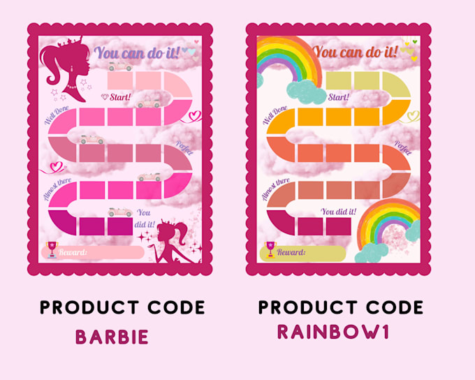 Create reward charts for kids, barbie reward chart, behavior chart by ...