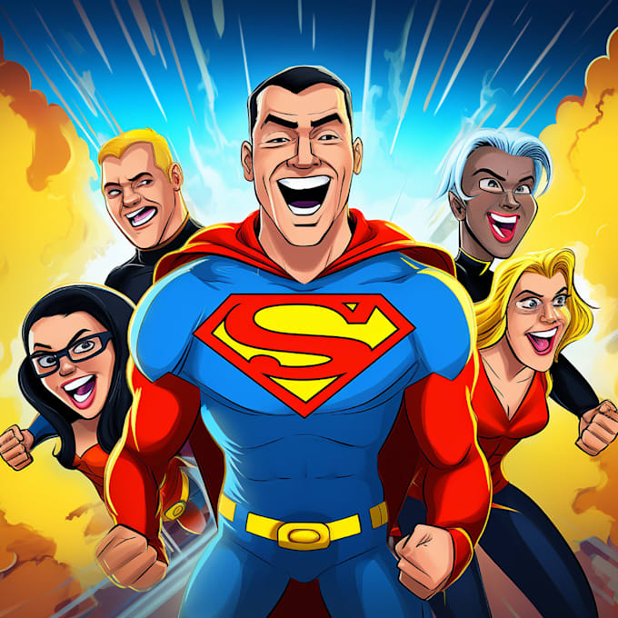 Do superhero characters in my style by Isebelfouche | Fiverr