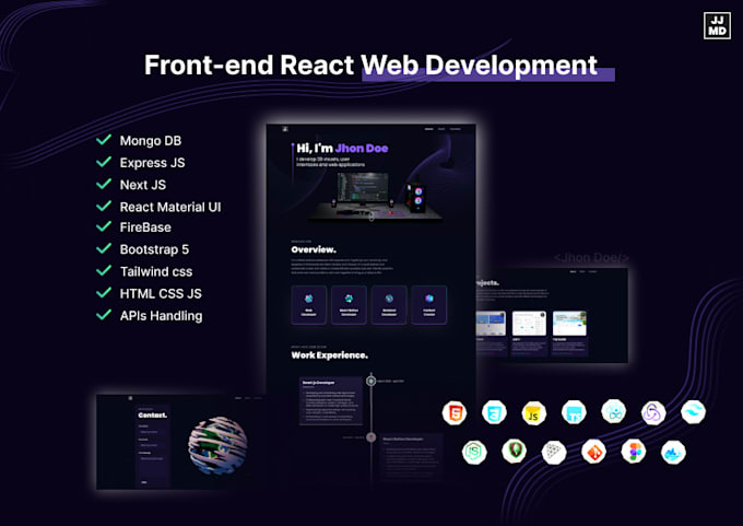 Be your react js professional web developer by Judahdasuki | Fiverr