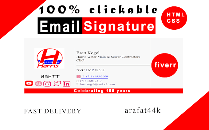 Design html email business cards,email signature,clickable email ...