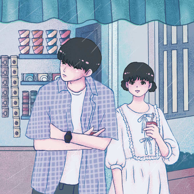 Create an aesthetic loop animation for you with my style by Diartjello | Fiverr