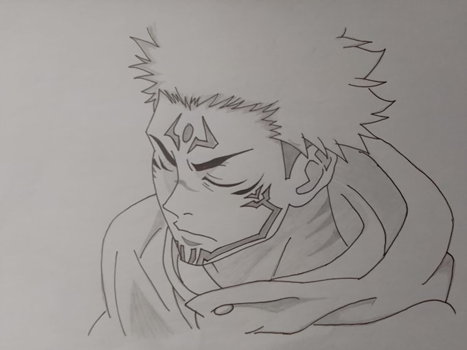 Hand draw anime and cartoon characters with pencil by Ayandasigma | Fiverr