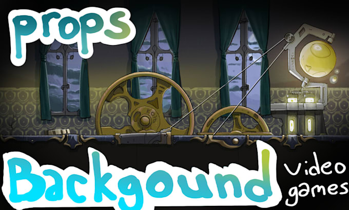 Create 2d backgrounds and props by Douglieberman | Fiverr