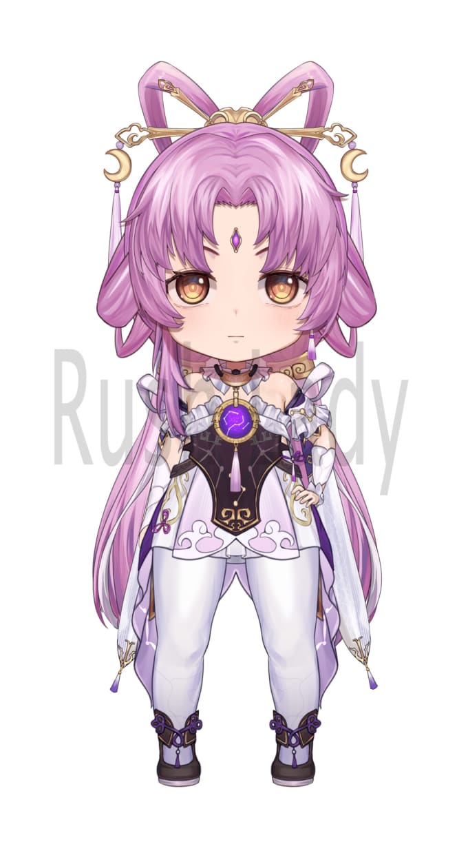 Draw and rig chibi vtuber live2d character model by Rushnero | Fiverr