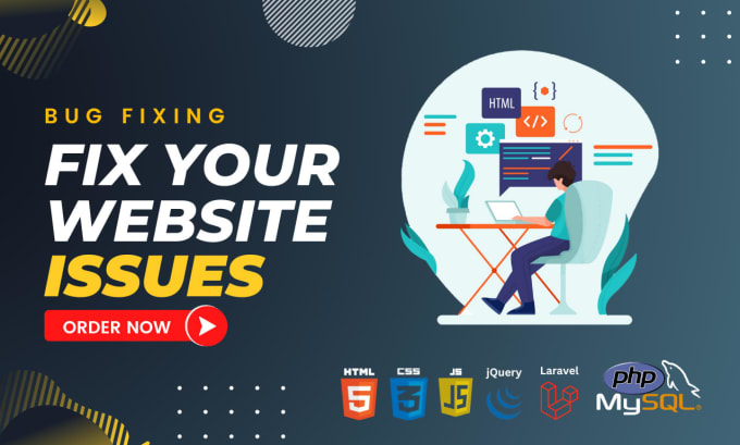 Fix any issues in php, frameworks, wordpress, apis, js, html, css and ... Fix any issues in php, frameworks, wordpress, apis, js, html, css and ...