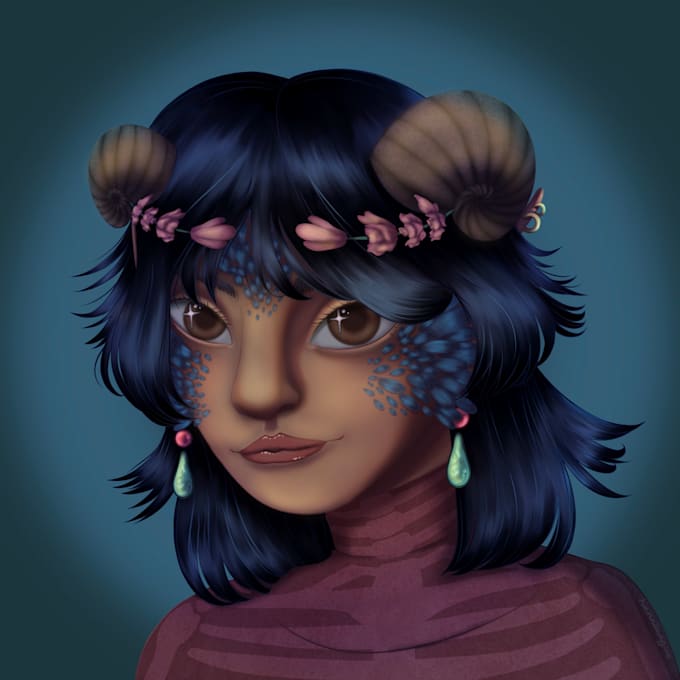 Illustrate a custom profile photo in my style by Hannimagine | Fiverr