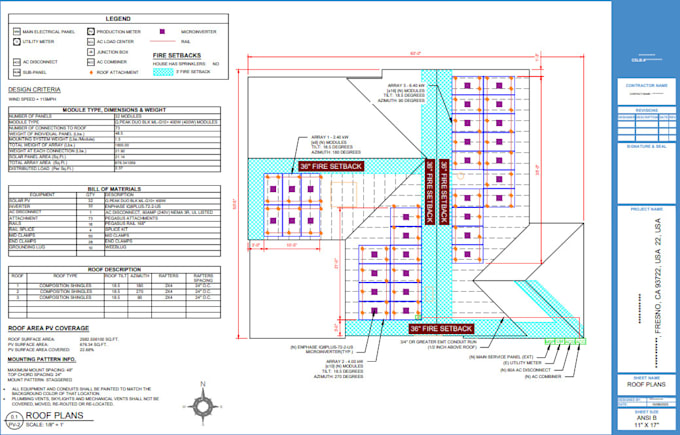 Design you solar permit package using autocad by Cissymarie | Fiverr
